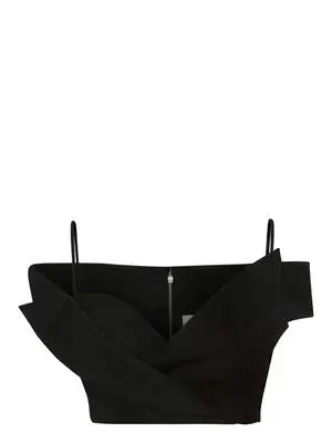 Alexander McQueen Tailored Trompe L'oeil Crop Top - Black