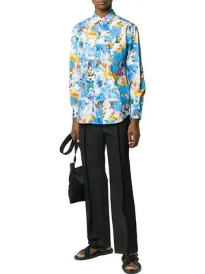 Comme Des Garçons All-over Print Shirt - Blue