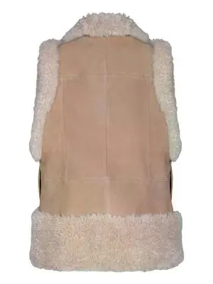Johanna Ortiz Salty Air Shearling Vest - Neutrals