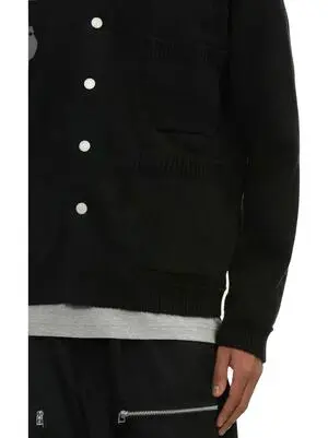 Comme Des Garçons Raglan Sleeve Cardigan - Black