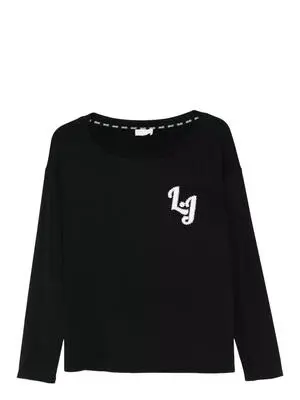 Liu Jo Logo Detail Long-sleeve Top - Black