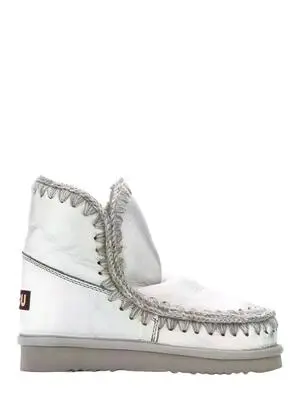 Mou Eskimo Metallic Ankle Boots - Silver