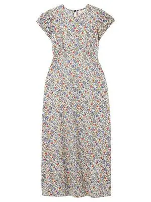 DÔEN Rhodia Floral-print Organic Cotton-voile Midi Dress - Multi