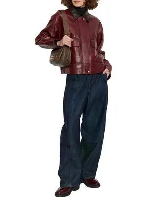 Rag & Bone Flap-pocket Leather Jacket - Red