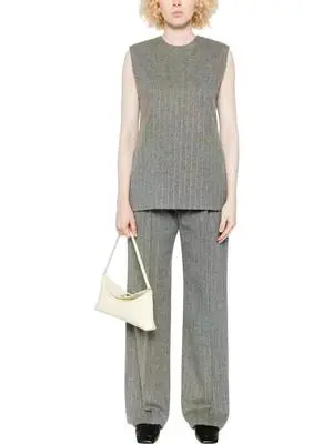Carven Pinstripe Vest - Grey