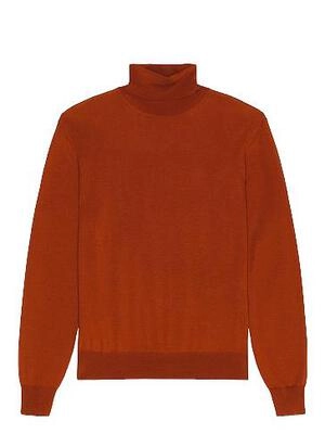Saint Laurent Wool Turtleneck Sweater - Brique