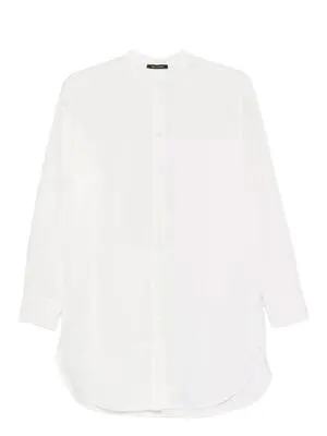 Marc O'polo Long-sleeve Shirt With Round Collar - White