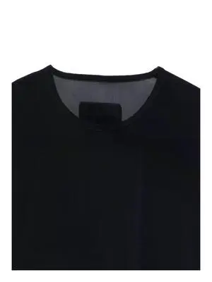 PRIVATE 0204 Sheer Panel Long Sleeve Top - Black