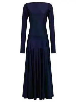 Rabanne Boatneck Midi Dress - Blue