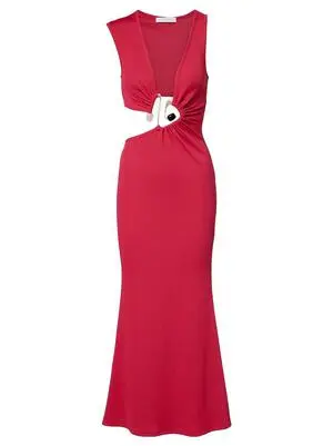 Christopher Esber Christopher Esber Cutout Gathered Maxi Dress Red