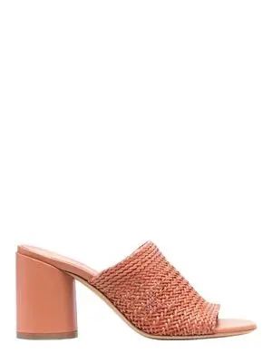 Casadei Braided Leather Mules - Brown