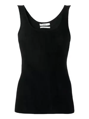 Co Slim-fit Knitted Tank Top - Black