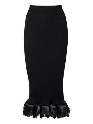 FFORME Riley Wool-blend Midi Skirt - Black