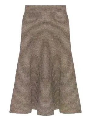 BURBERRY Burberry Ribbed-Knit Flared Skirt