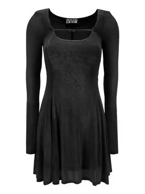 Versace Scoop-neck Skater Dress - Black