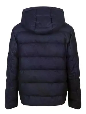 FAY Hooded Quilted Jacket - Blue