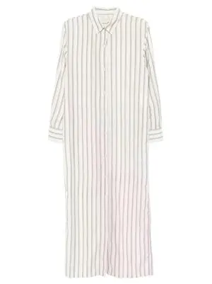 BAMBAH Hannah Striped Maxi Shirt Dress - Neutrals