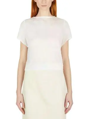 WYNN HAMLYN Crinkled Finish Blouse - White
