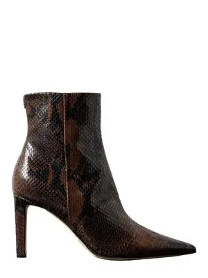 JIMMY CHOO Jimmy Choo Frankie 85 Snake-Effect Leather Ankle Boots