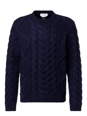 Gabriela Hearst Cable-knit Cashmere Crewneck Jumper - Blue