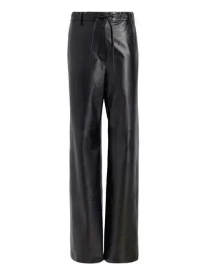 Proenza Schouler White Label Magnus Drawstring Leather Trousers - Black