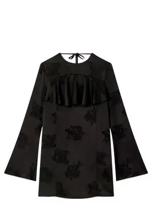 GANNI GANNI Floral Print Ruffled Mini Dress