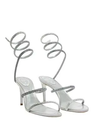 Rene Caovilla 95mm Cleo Sandals - Silver