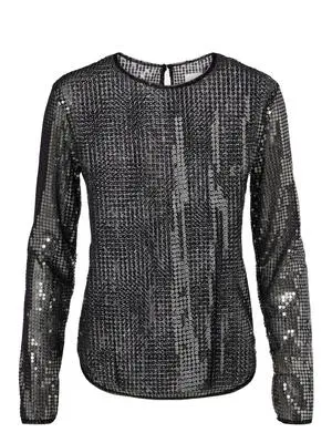 Isabel Marant Étoile Sequined Long-sleeved Top - Silver