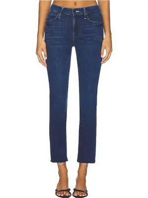 MOTHER MOTHER The Mid Rise Dazzler Ankle Fray Jeans Blue