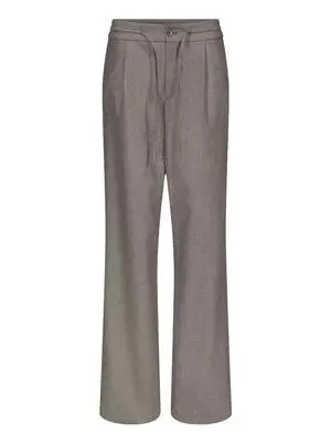 Loulou De Saison Harlem Pleated Drawstring Trousers - Brown