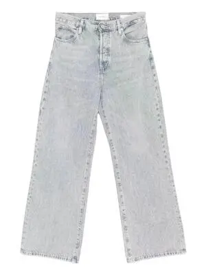 FRAME The Loose Jeans High Rise Wide Leg - Blue
