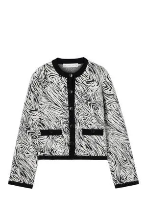 Proenza Schouler White Label Amina Brushed Jacquard-knit Cardigan - Multi
