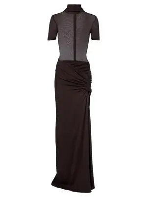 Christopher Esber Gathered Maxi Dress - Brown