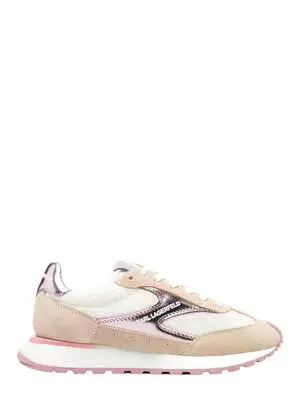 Karl Lagerfeld Karl Lagerfeld Kairo Suede And Mesh Panelled Sneakers Neutrals