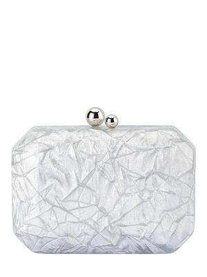 OLGA BERG Mateo Clutch - Metallic Silver