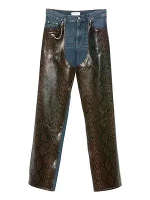 Stella McCartney Snakeskin Panel Jeans - Blue