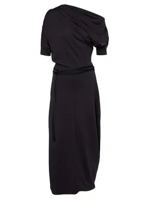 LEMAIRE Twisted Hem Jersey Midi Dress - Grey