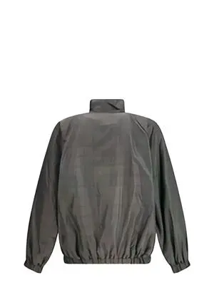 Balenciaga Checked Zip-up Jacket - Grey