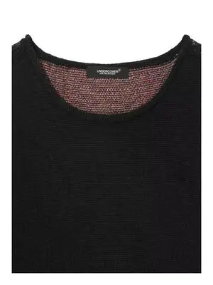 Undercover Wool Sweater With Tartan Detail - Blue