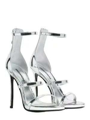 Dsquared2 Straps Laminated Sandals - Silver