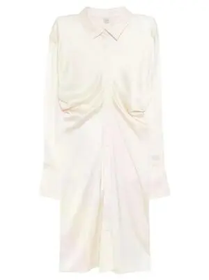 TOTEME Slouched Shirt Dress - Neutrals