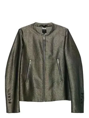 SAPIO Metallic Frayed-edge Jacket - Grey