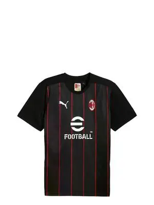 PUMA Ac Milan Pinstripe T-shirt - Black