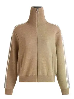 Fusalp Stripe Detail Zip-up Cardigan - Neutrals