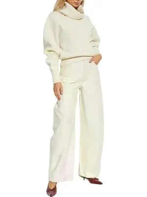 Jacquemus Jacquemus Pallone Embroidered Turtleneck Sweater Neutrals