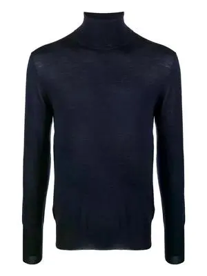 PT TORINO PT Torino Virgin Wool Roll Neck Jumper Blue