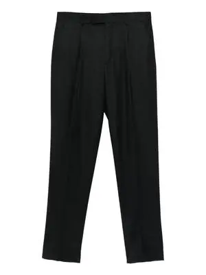 Zegna Pleated Front Tailored Trousers - Black