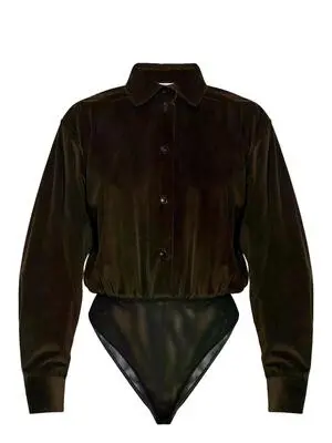 Max Mara Corduroy Bodysuit - Brown