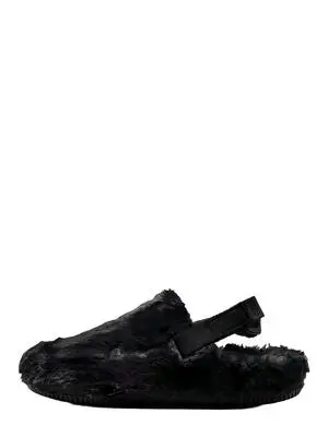 Nike Calm Mules Fur Slingback - Black