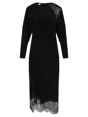 IRO PARIS Adima Lace-panel Midi Dress - Black